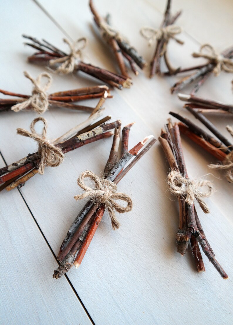Christmas Tree Ornament Natural Tree Sticks Ornament - Etsy