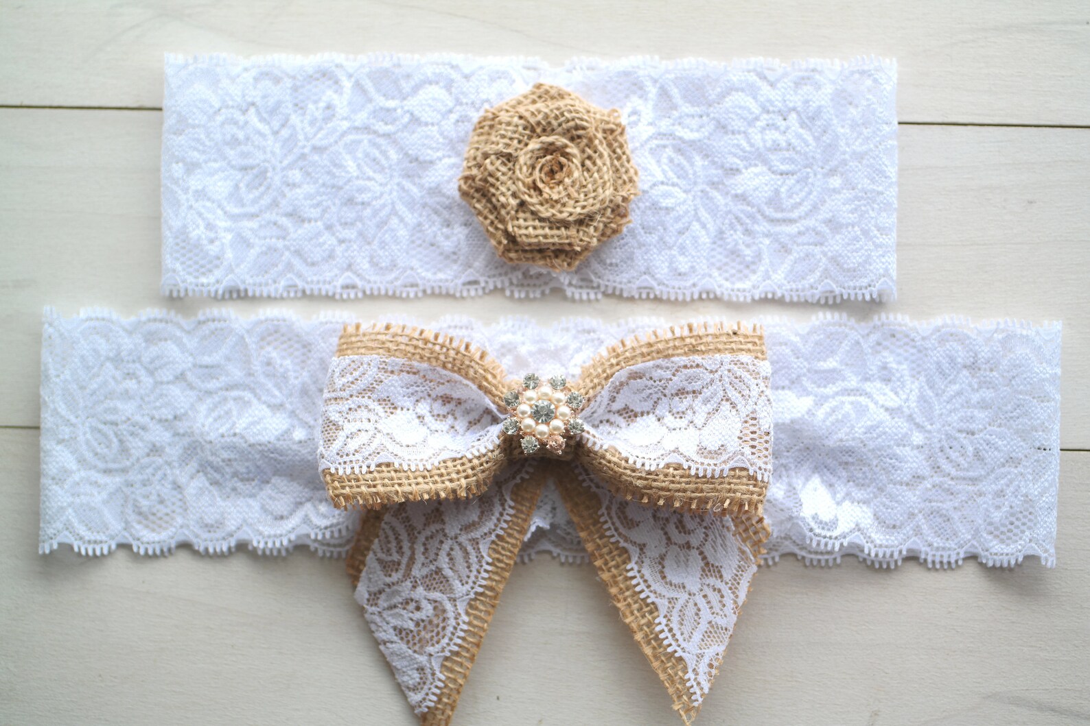 Wedding Garter Belt Set, Rustic Bridal Lace Garter - Etsy