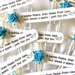 Memorial Service Bubble Wands – Celebration of Life Sympathy Favor ...
