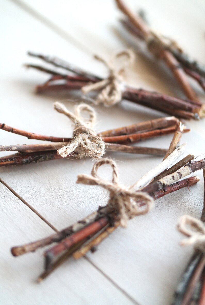 Christmas Tree Ornament Natural Tree Sticks Ornament - Etsy