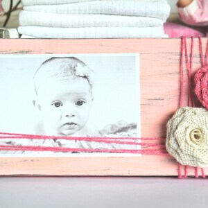 Baby Picture Frame, Rustic Photo Display, Baby Nursery Room Wall Art ...