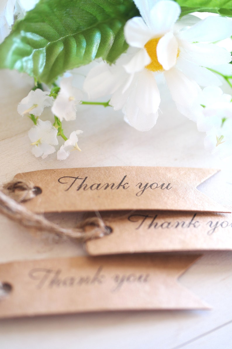 Thank You Tags Pennant Flag Tags Gift Paper Label | Etsy