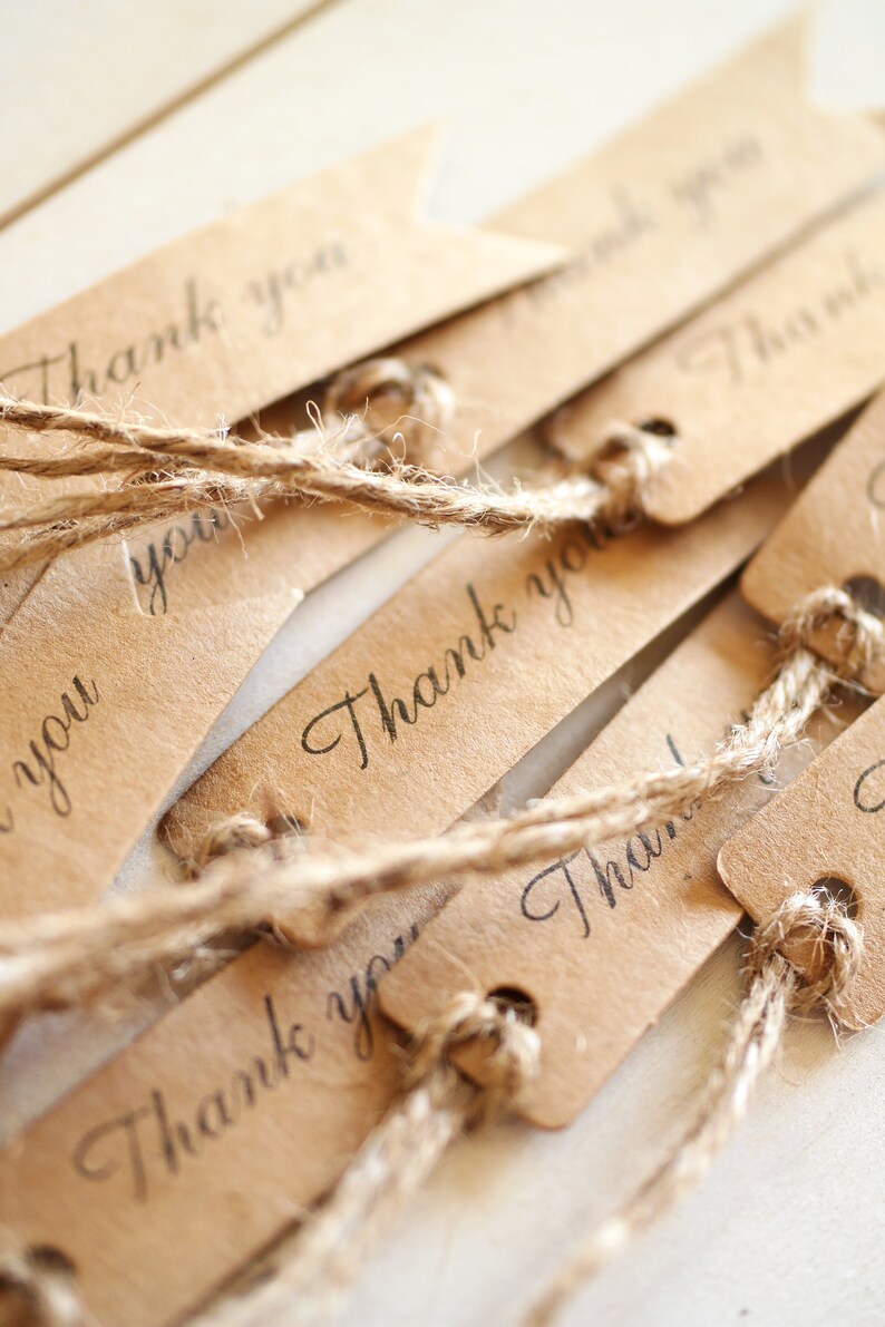 Thank You Tags Pennant Flag Tags Gift Paper Label | Etsy