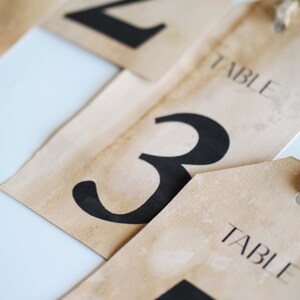 Table Number Tags, Rustic Wedding Reception Table Decor - Etsy