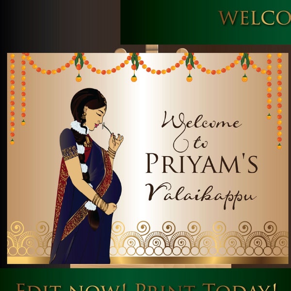 Seemantham Sign - Etsy