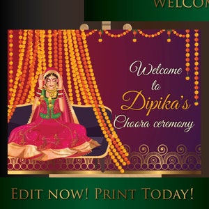 Choora Ceremony Signs as Chura Welcome Signs, Choora Welcome Posters ...