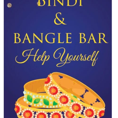 Bindi and Bangle Bar Sign as Mehndi Signs Maiyan and Choora - Etsy
