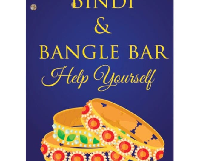 Bindi and Bangle Bar Sign as Mehndi Signs Maiyan and Choora - Etsy