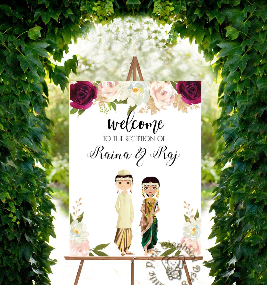 Marathi Welcome Sign as Marathi Wedding Welcome Sign, Hindu Wedding ...