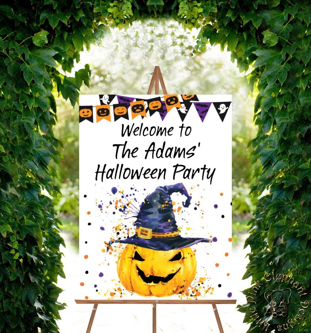 Halloween Welcome Signs as Halloween Party Signs, Halloween Signs ...