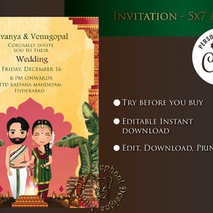 Tamil Wedding Invitation as Indian Wedding Invites, South Indian ...