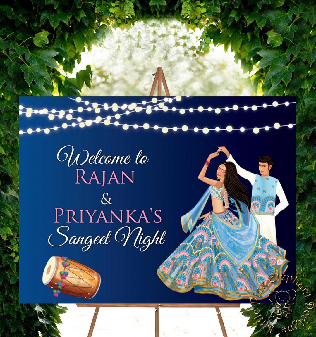 Sangeet Wedding Signs in Sangeet Welcome Board Design, Sangeet Welcome ...