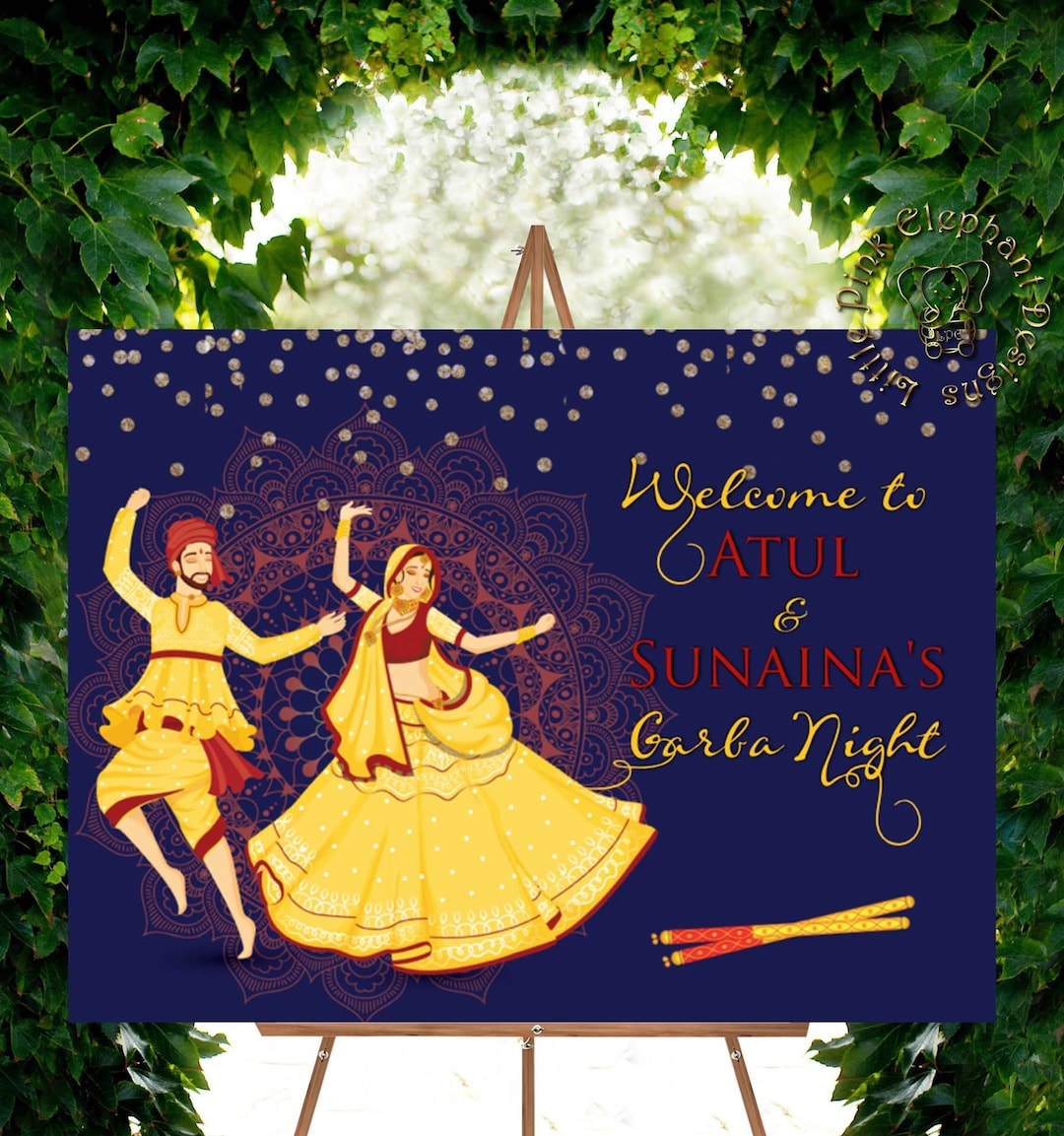 Garba Welcome Poster as Garba Welcome Signs, Garba Celebrations Posters ...