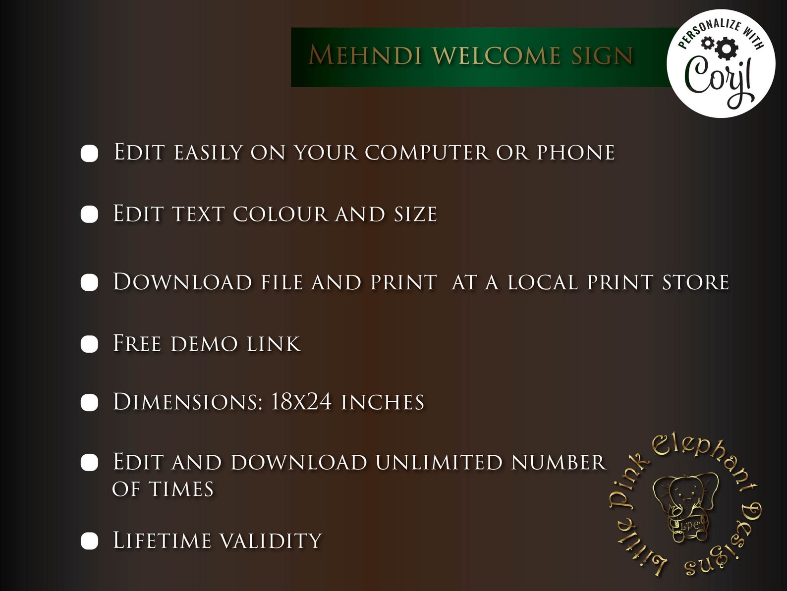 Mehndi Sign Templates as Mendhi Welcome Signs, Mehendi Signages ...