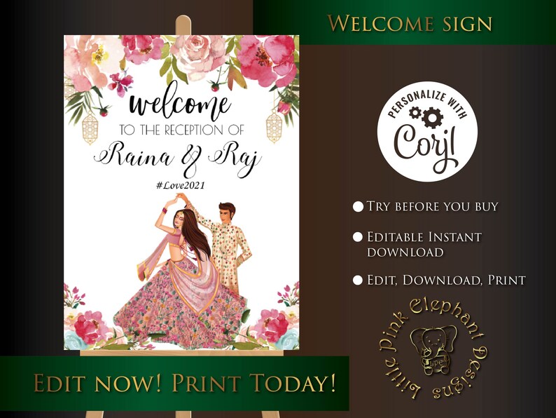 Sangeet Sign as Indian Wedding Sign Sangeet Welcome Sign - Etsy