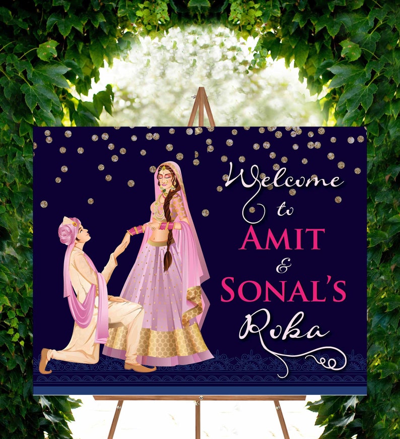 Engagement Signs in Desi Wedding Signs Engagement Party Sign - Etsy