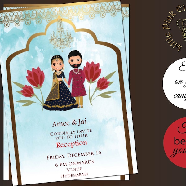 Hindu Engagement Invitations - Etsy