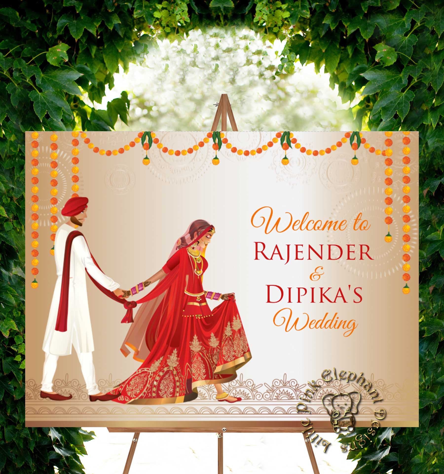 Sikh Wedding Poster as Anand Karaj Welcome Signs Punjabi - Etsy UK