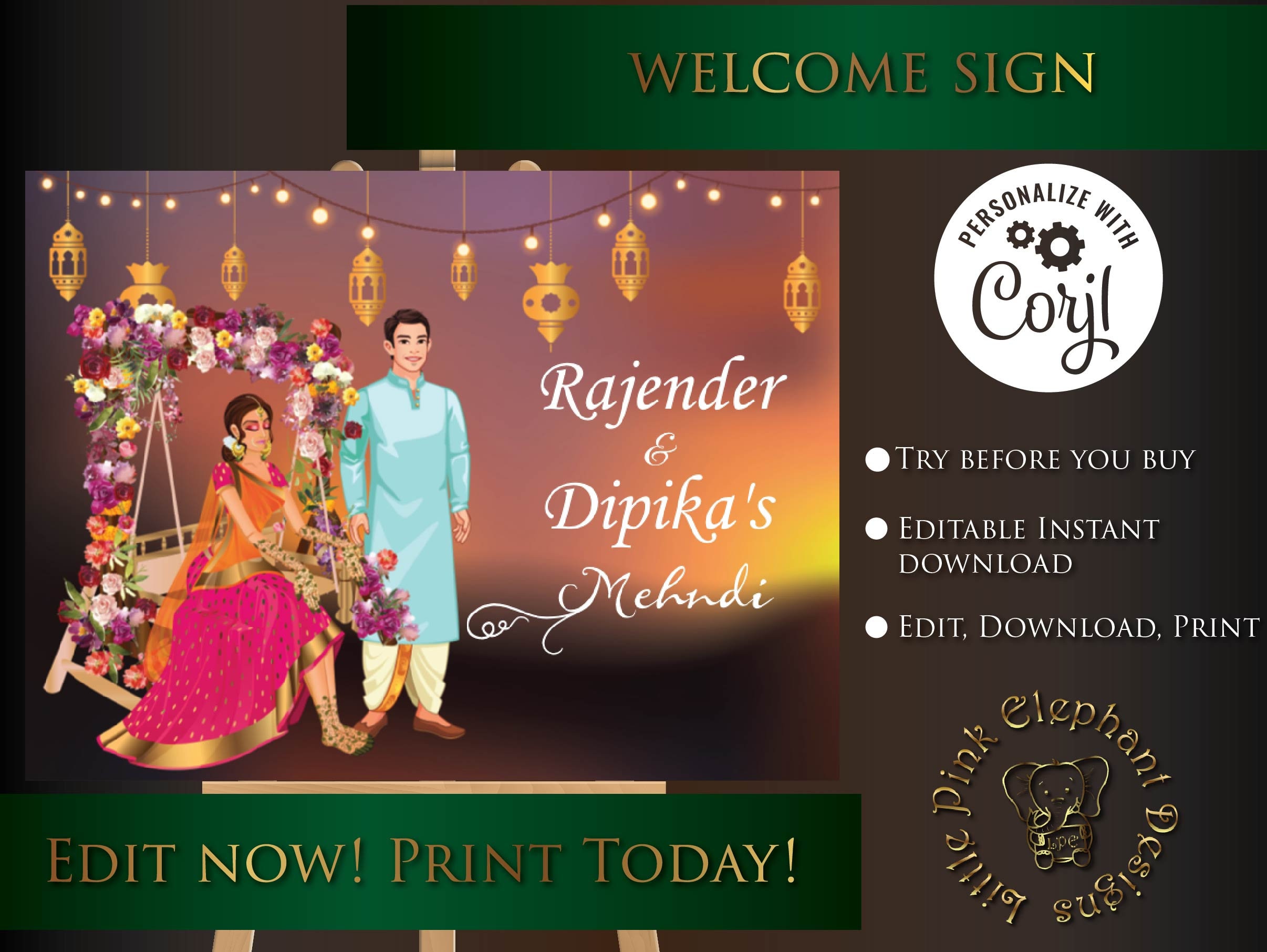 Mehndi Signs in Mehndi Posters Mehndi Decor Sign as Mehendi - Etsy Canada