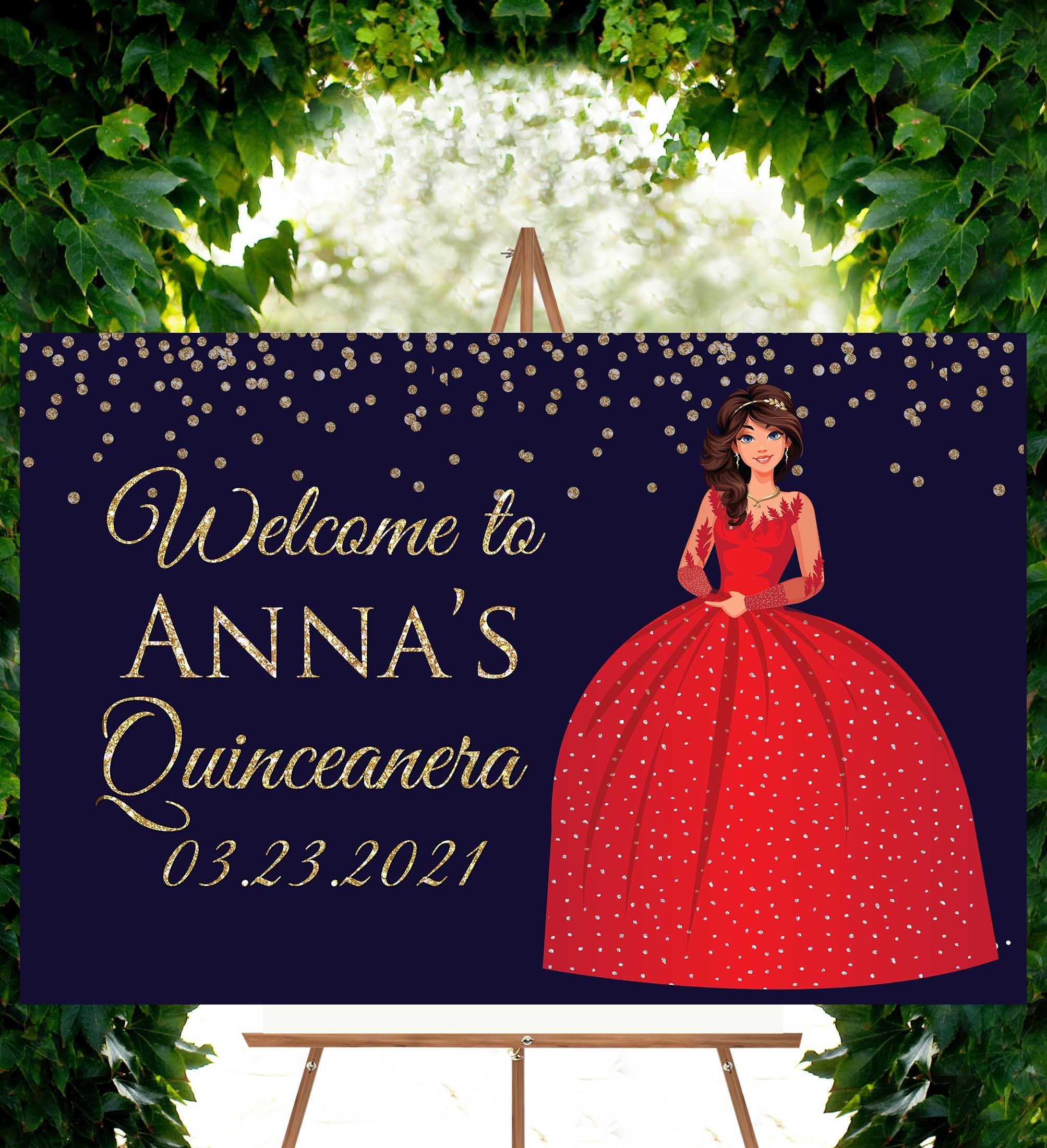 Quinceanera Welcome Sign Quinceanera Dress Welcome Sign Printable ...