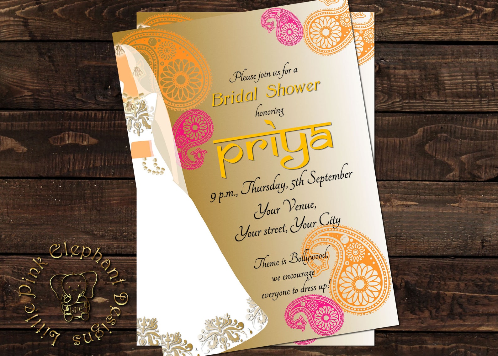 Mehndi Invitation Templates as Desi Wedding Invites Mehendi - Etsy