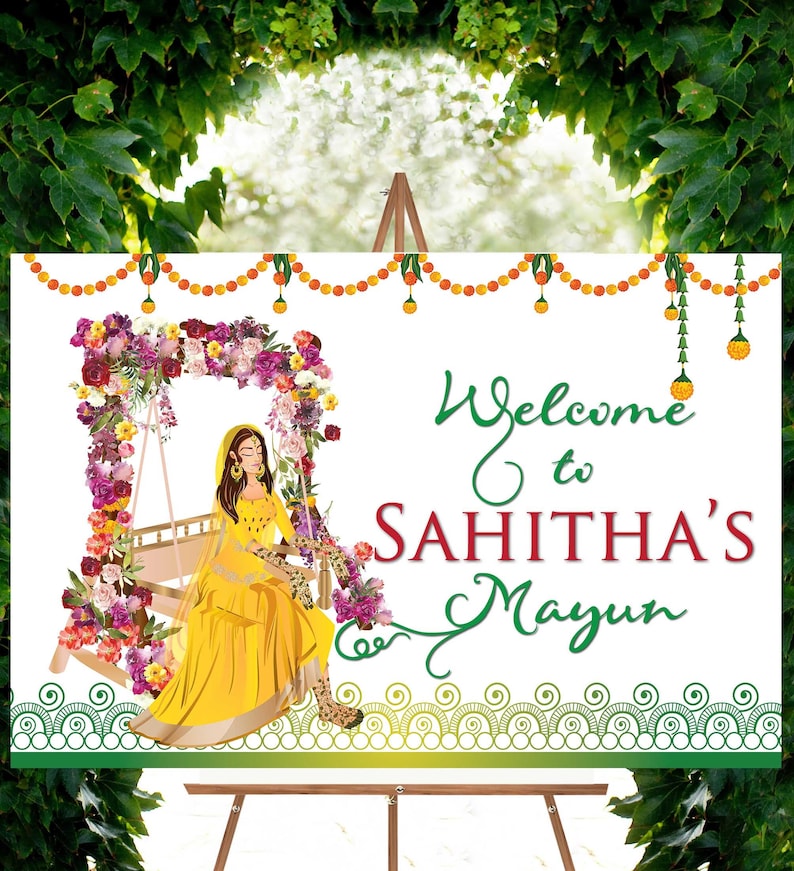 Mayoun Welcome Signs as Haldi Welcome Sign Mayoun Signs as - Etsy