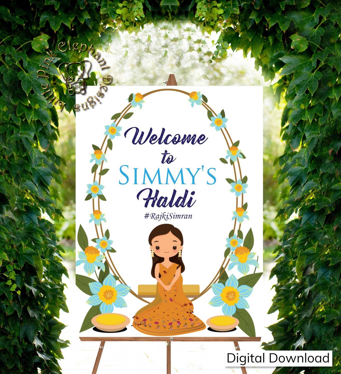 Haldi Sign as Haldi Welcome Sign Pithi Signs & Gaye Holud - Etsy