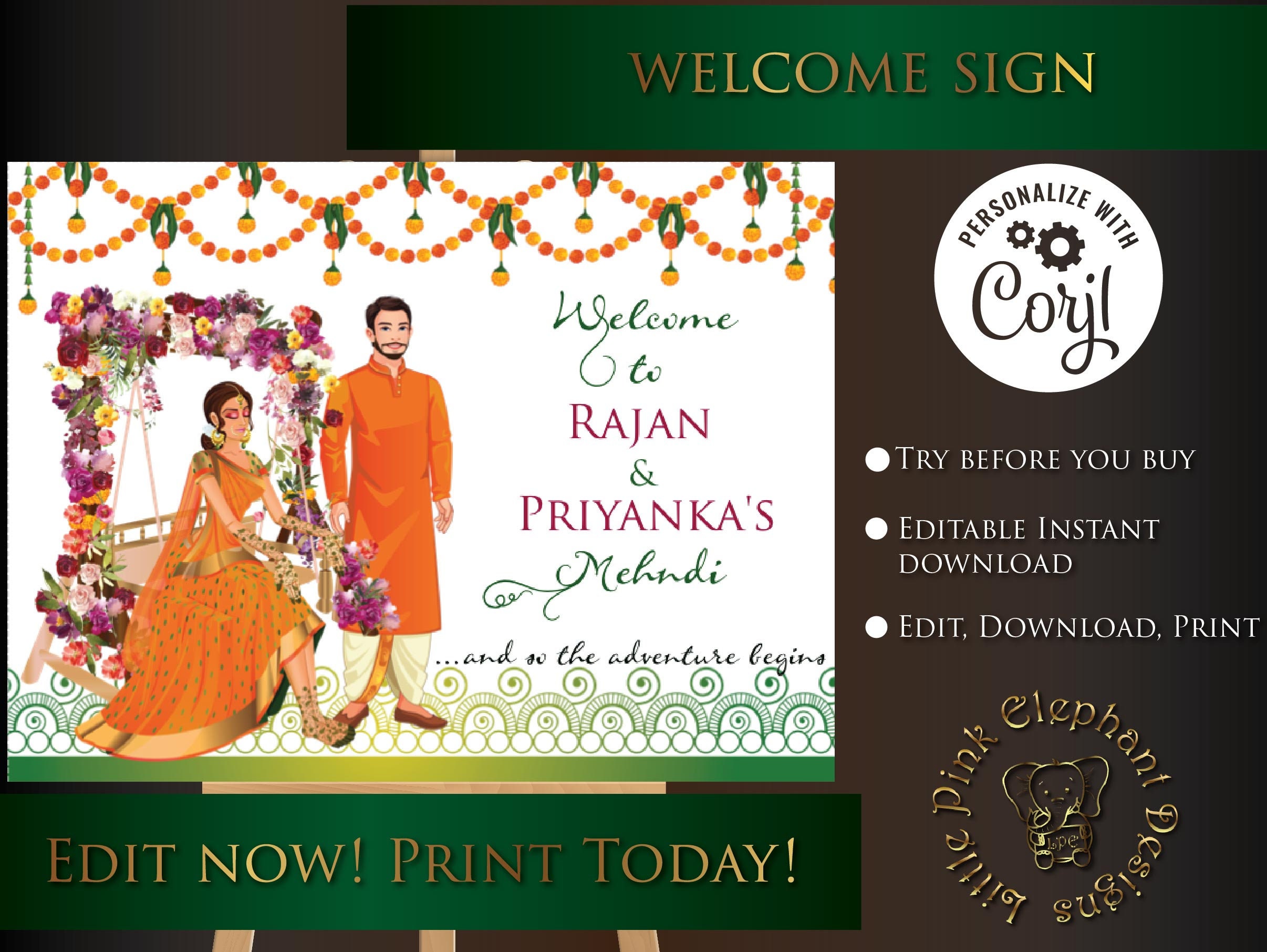 Mehndi Sign as Mehndi Poster Mehndi Decor Sign Mendhi Signs - Etsy Canada