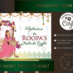 Buy Mehndi Poster Mehndi Signs as Mendhi Desi Decor as Mehendi Online ...