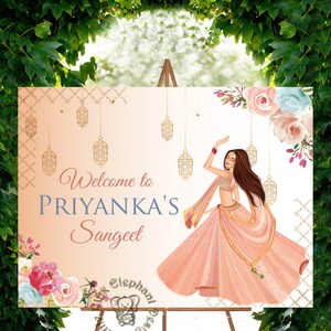 Sangeet Sign as Indian Wedding Sign, Sangeet Welcome Sign, Jago Party ...