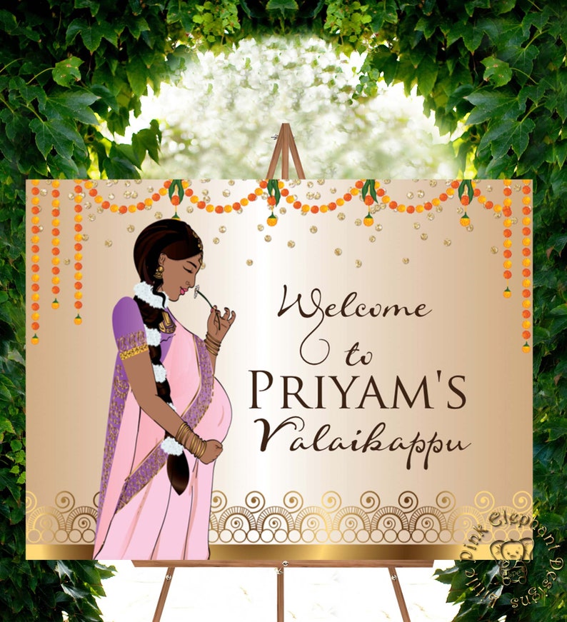 Godh Bharai Sign as Seemantham Decor, Seemantham Signs & Valaikappu ...