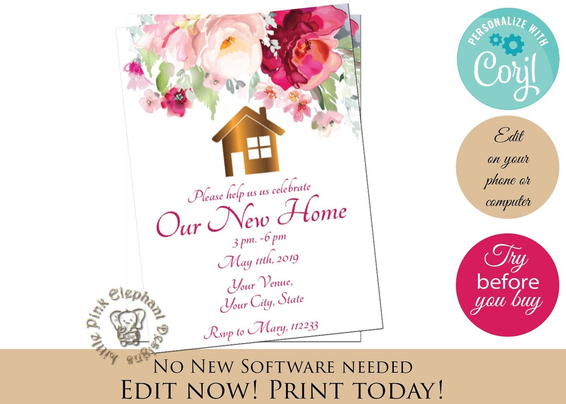 Housewarming Invitations as Digital House Warming Invites - Etsy