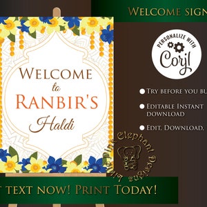 Haldi Sign as Pithi Welcome Sign, Haldi Ceremony Sign in Haldi ...