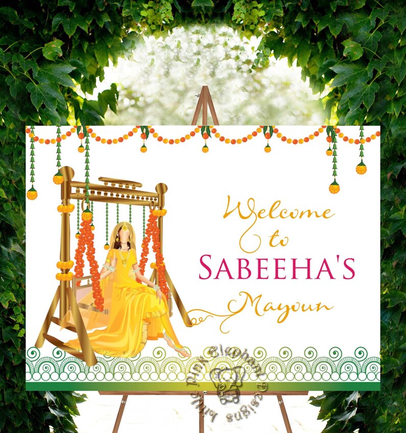 Mayoun Welcome Signs as Haldi Welcome Sign, Mayoun Signs as Mayoun ...