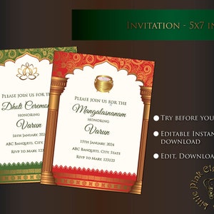 Dhoti Ceremony Invitations as Dothi Ceremony Invites, Dhoti Function ...