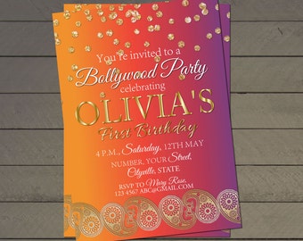 Bollywood invitation | Etsy