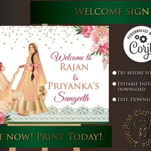Indian Wedding Decor & Roka Welcome Signs, Rokha Welcome Signs as ...