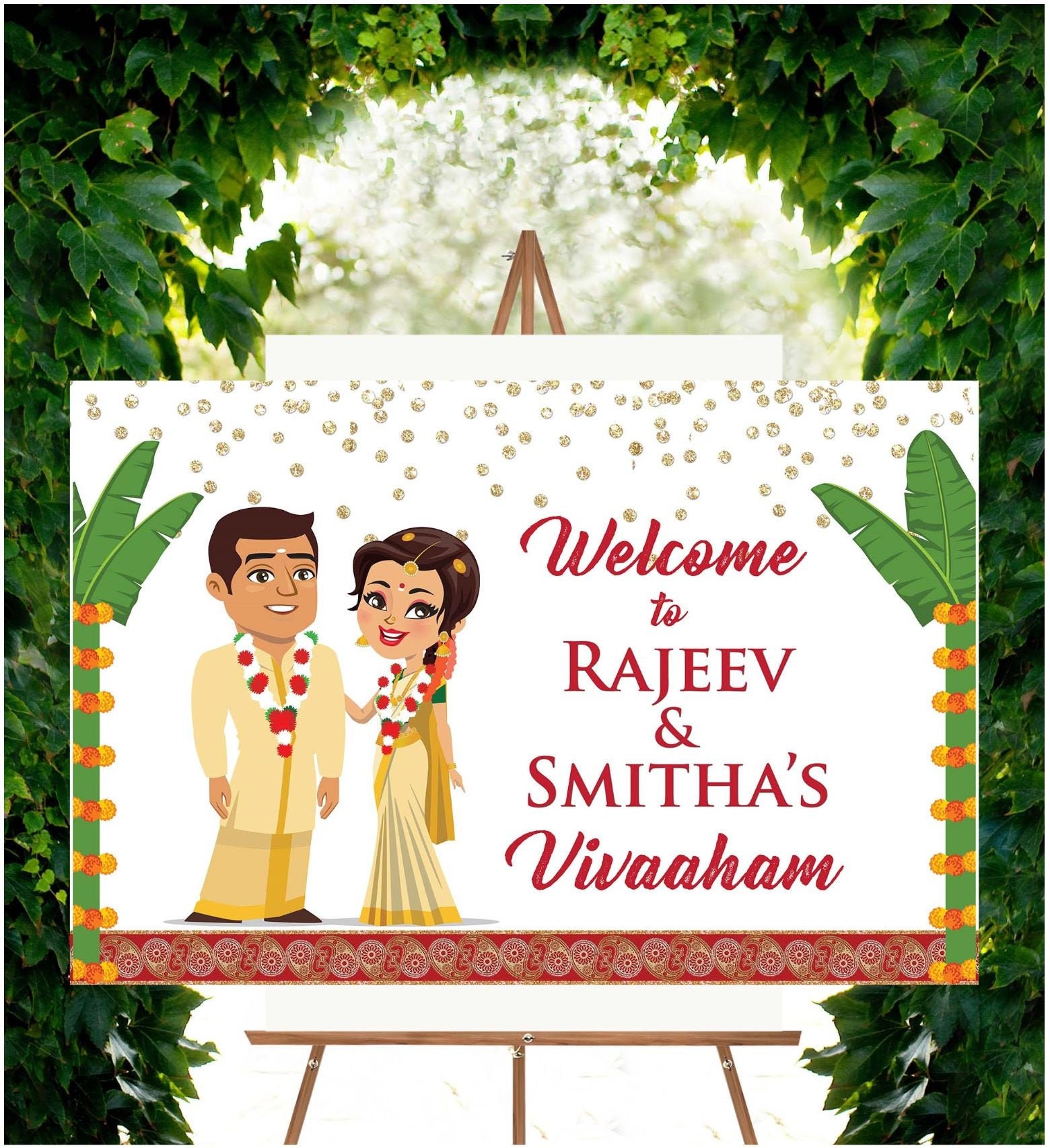 Indian Wedding Welcome Board