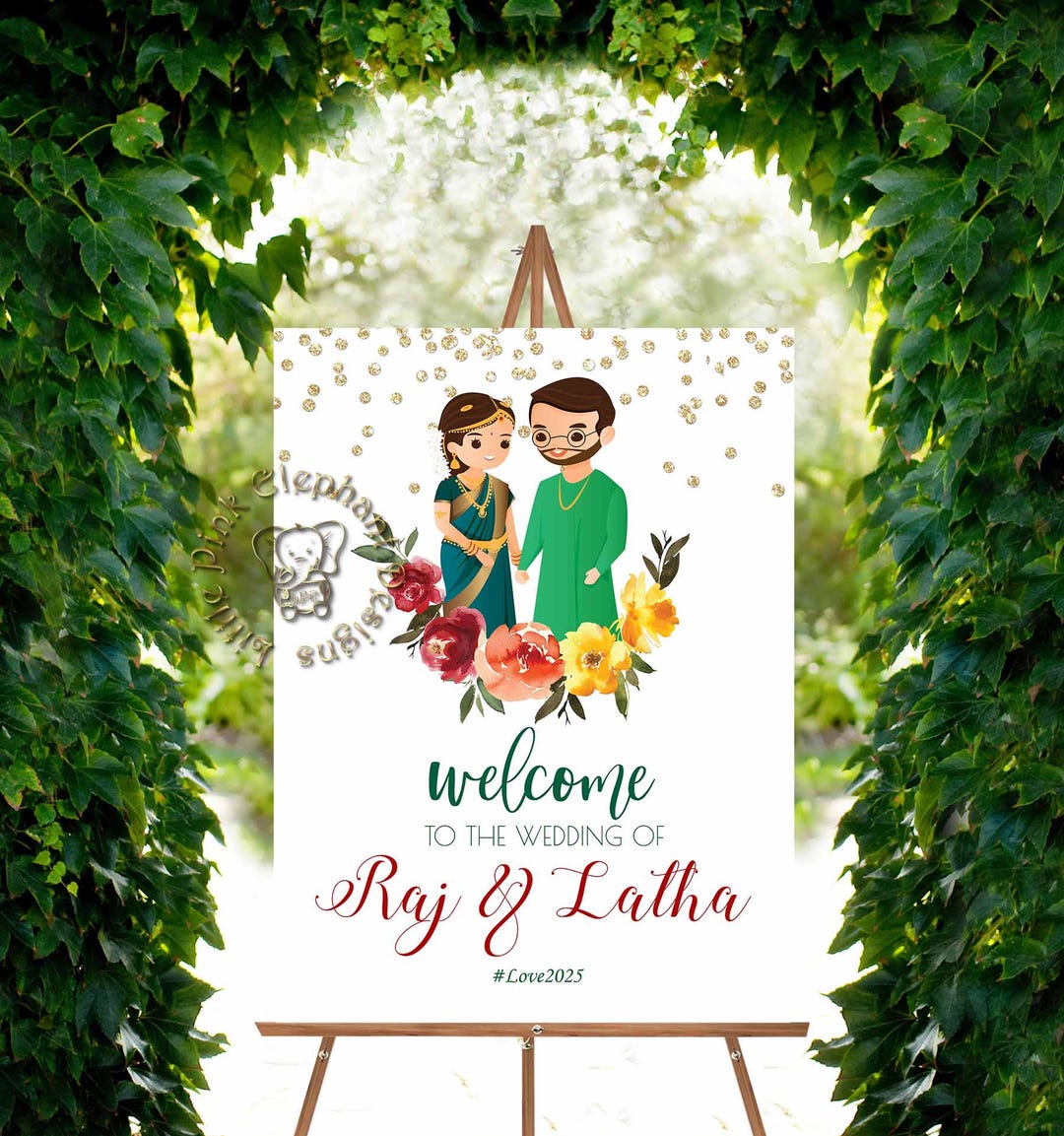 Tamil Wedding Welcome Sign & Kalyanam Welcome Signs, Telugu Welcome ...