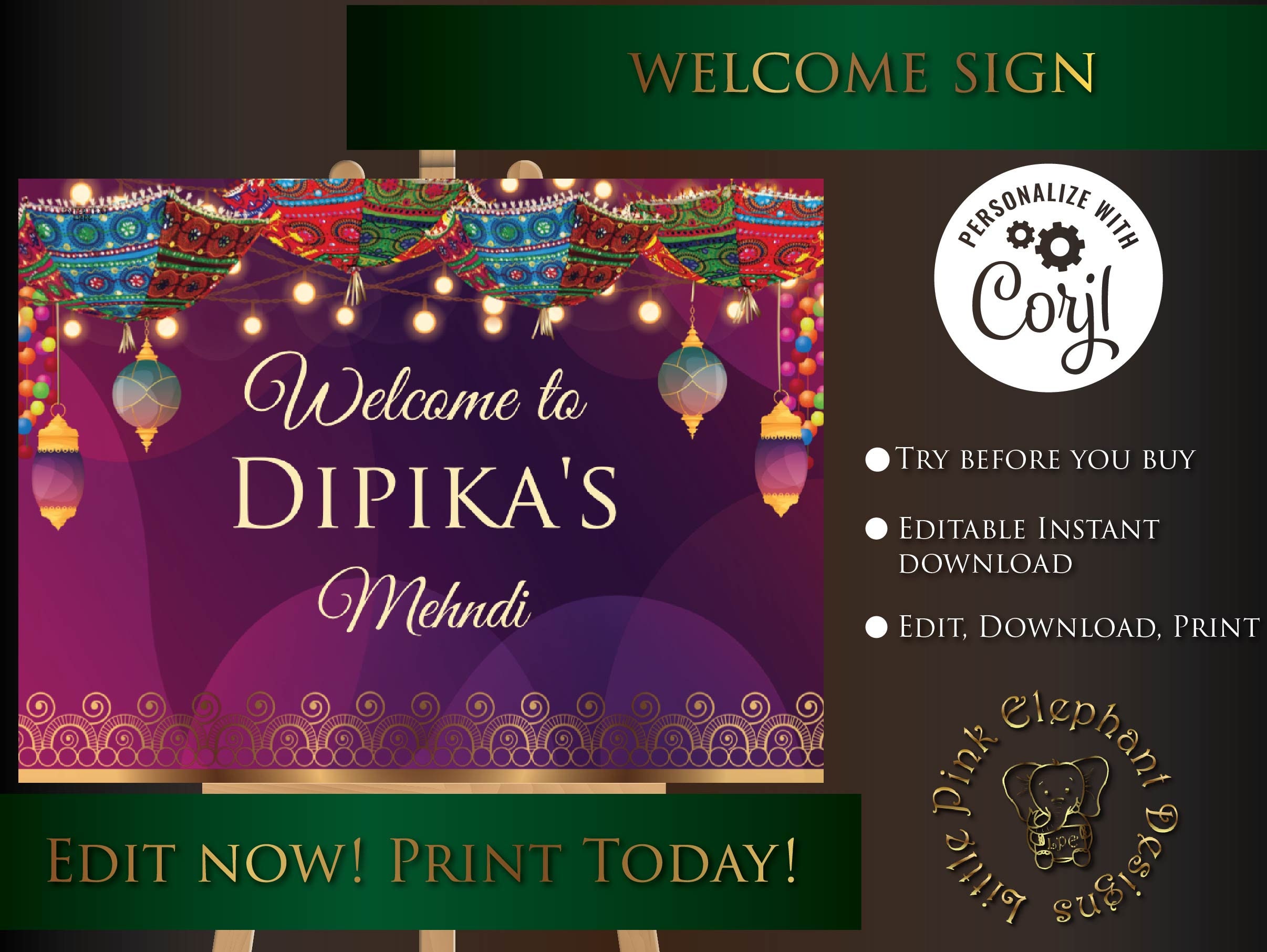 Mehendi Signs in Mendhi Posters Mehndhi Desi Decor as Mehendi - Etsy Canada