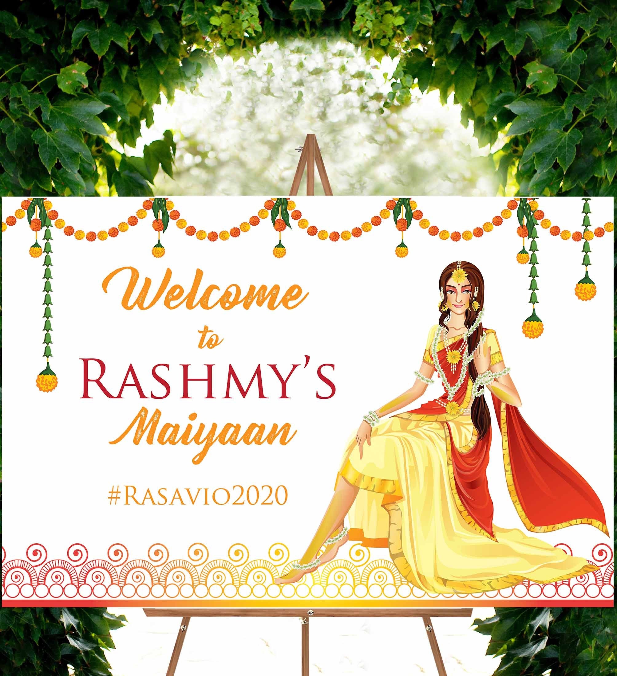 Welcome Haldi signs Haldi ceremony Signs for Gaye Holud signs Indian ...