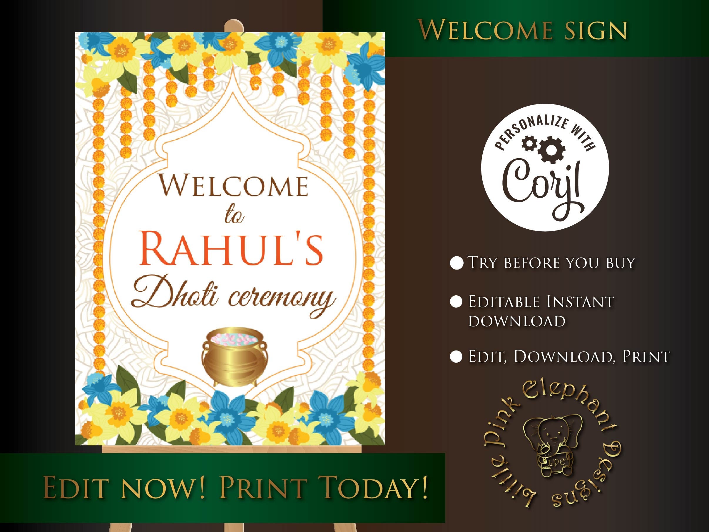 Dhoti Ceremony Welcome Signs as Dothi Ceremony Welcome Boards, Dhoti ...