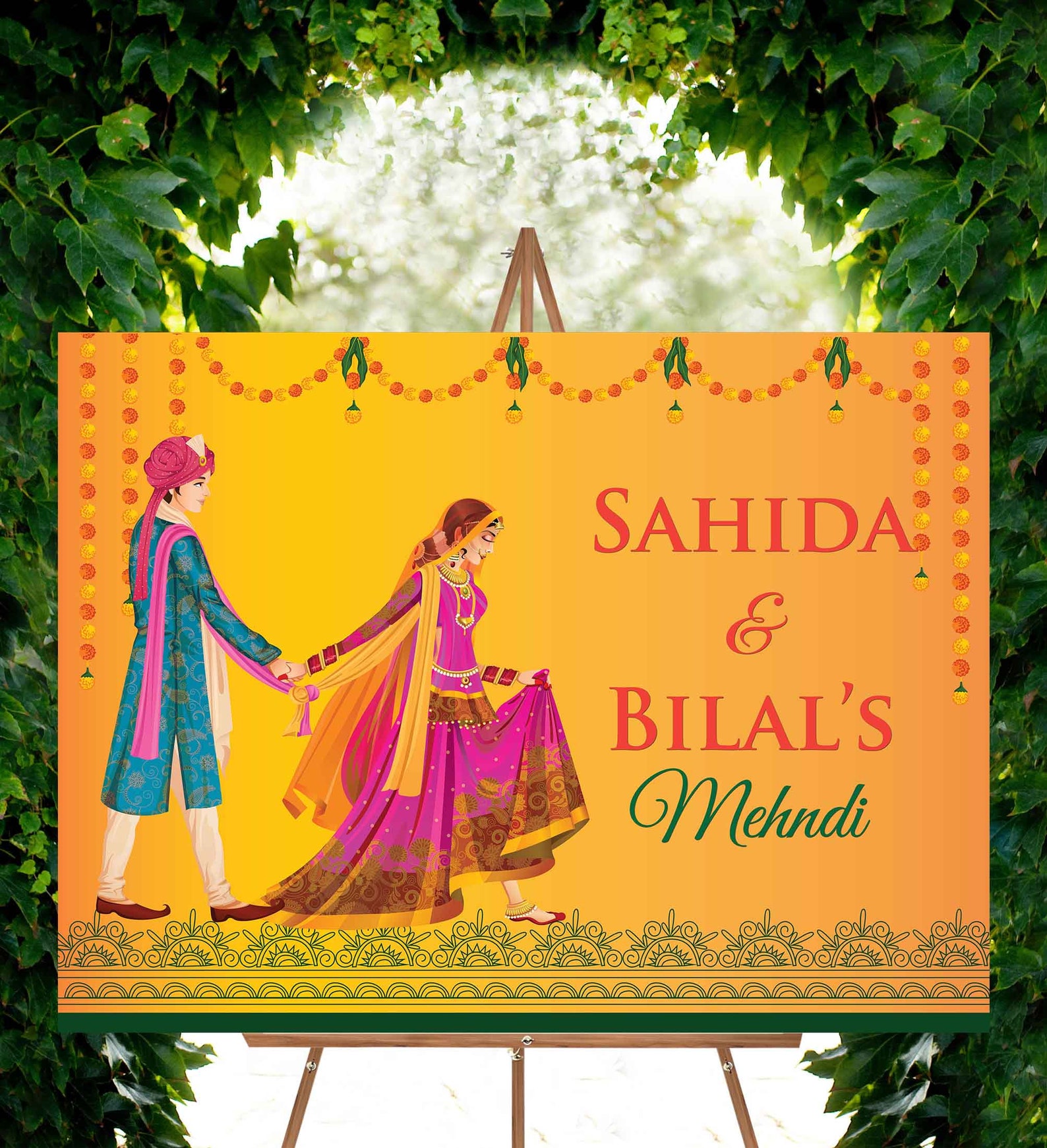 Mehndi Welcome Sign Wedding Welcome Sign Mehndi Decor Henna - Etsy
