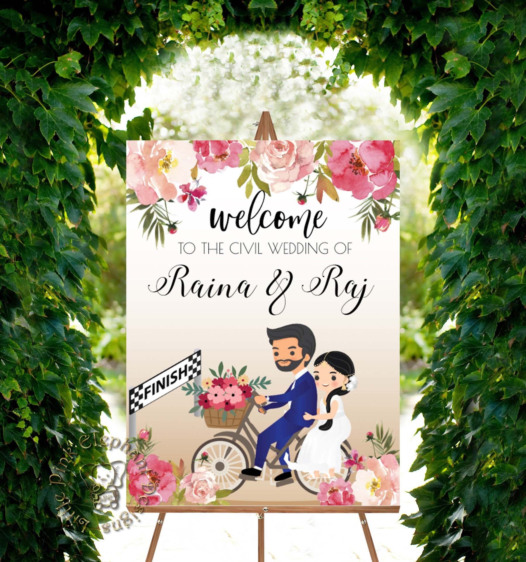 Civil Wedding Sign as Indian Civil Wedding Welcome Signages, Wedding ...
