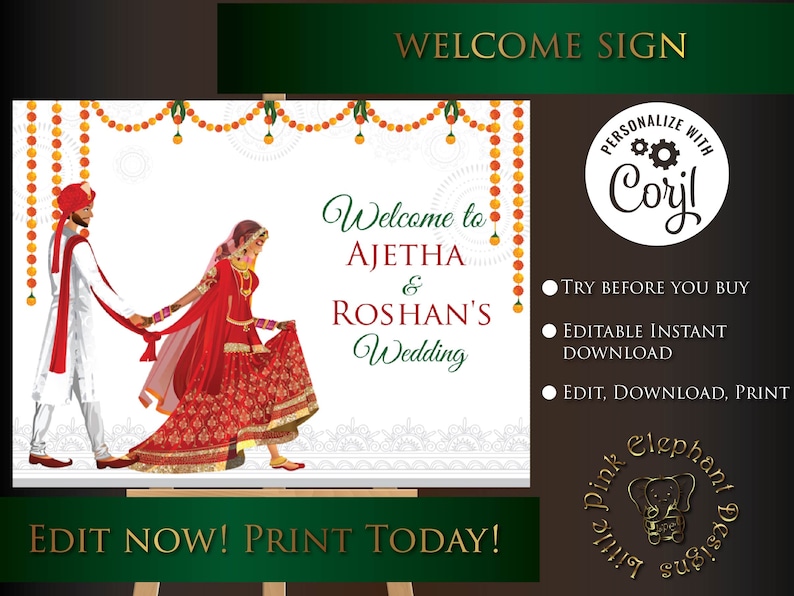 Indian Wedding Poster in Indian Wedding Signs Hindu Wedding - Etsy