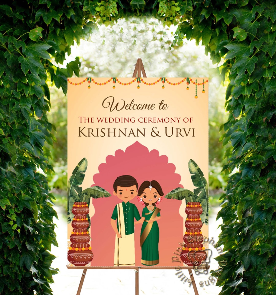 South Indian Wedding Signs, Tamil Wedding Signs, Indian Welcome Tamil ...