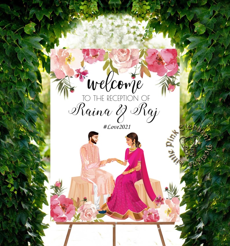Buy Indian Engagement Welcome Signs in Hindu Wedding Signs Roka Online ...