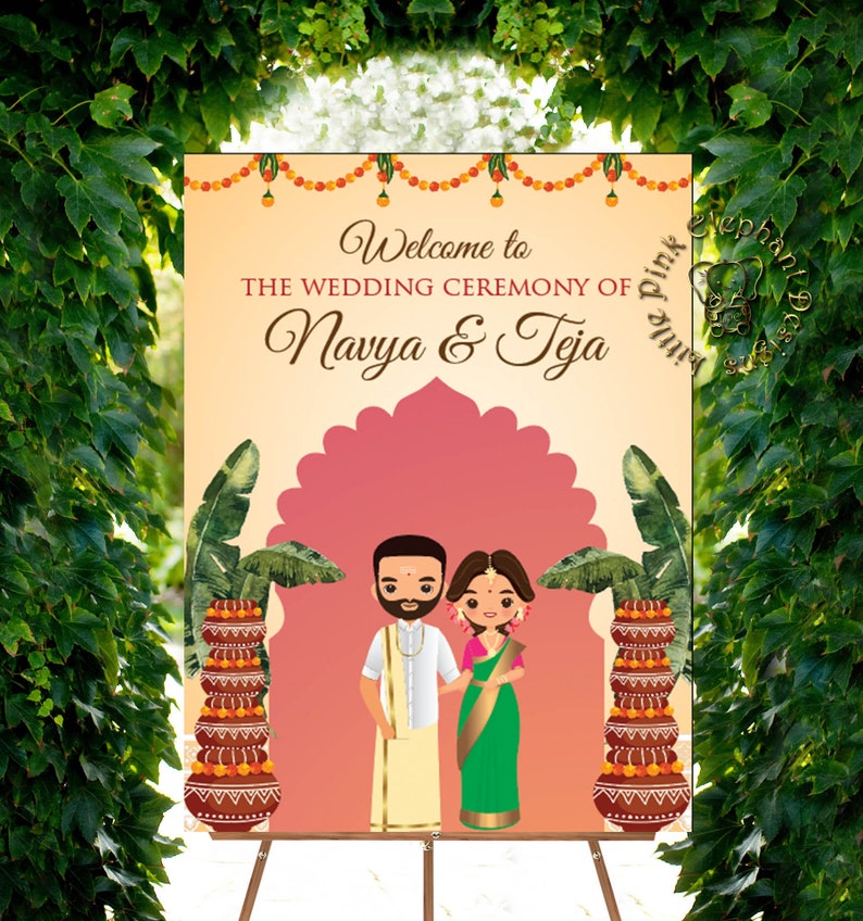 South Indian Wedding Signs, Tamil Wedding Signs, Indian Welcome Tamil ...