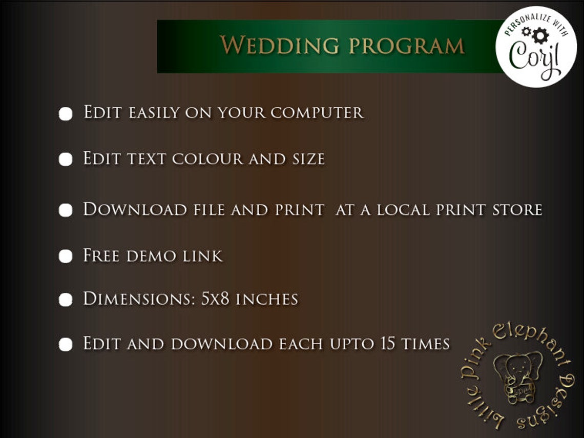 Hindu Wedding Program Template & Indian Wedding Program Hindu - Etsy
