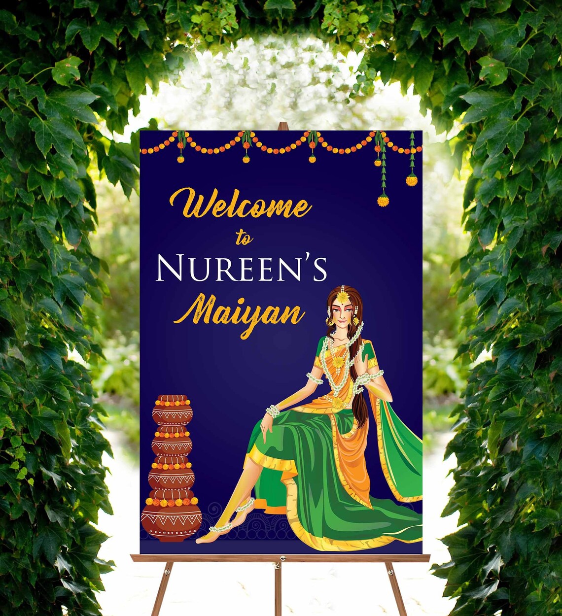 Haldi Sign Maiyan Sign Welcome Sign Mehindi Sign Gaye Holud | Etsy